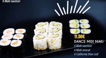 Dance Sushi. MENUS